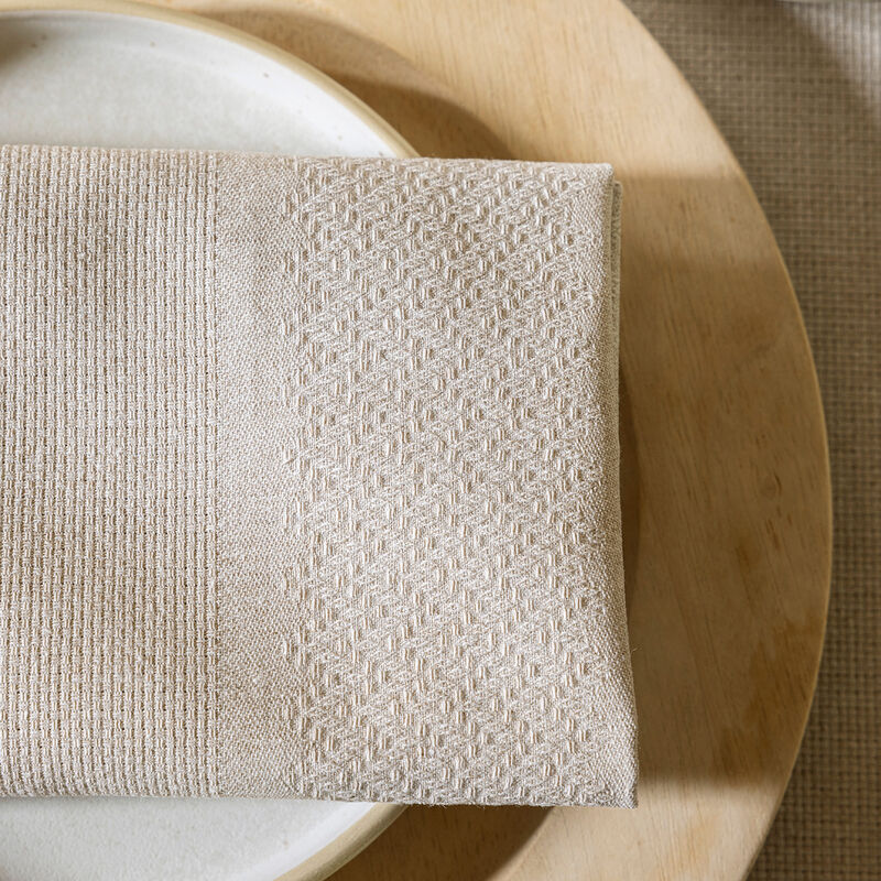 Beige Slow Life Table Linens - Eco-Friendly Dining Elegance