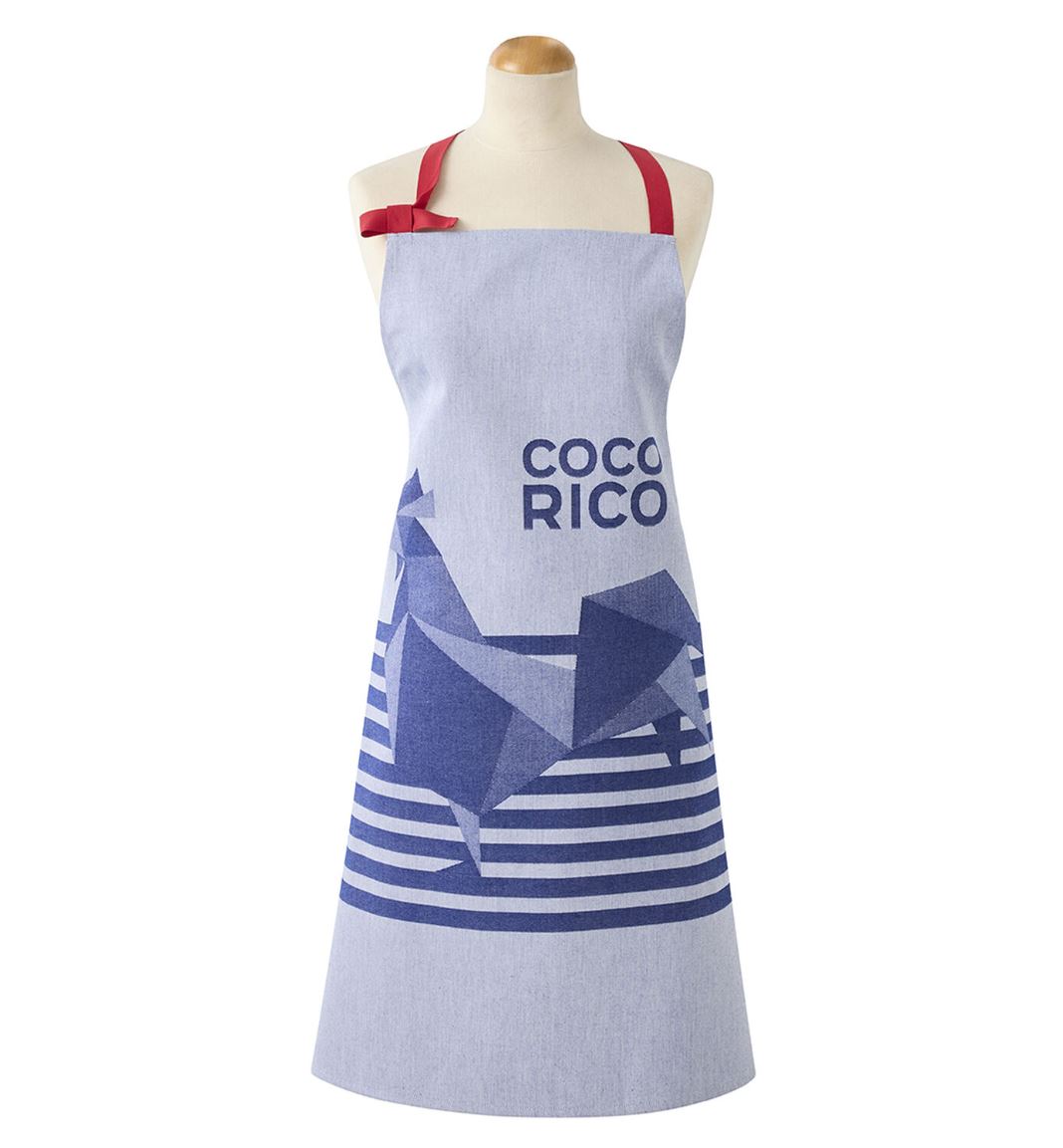 Coco-Rico Blue French Cotton Kitchen Apron