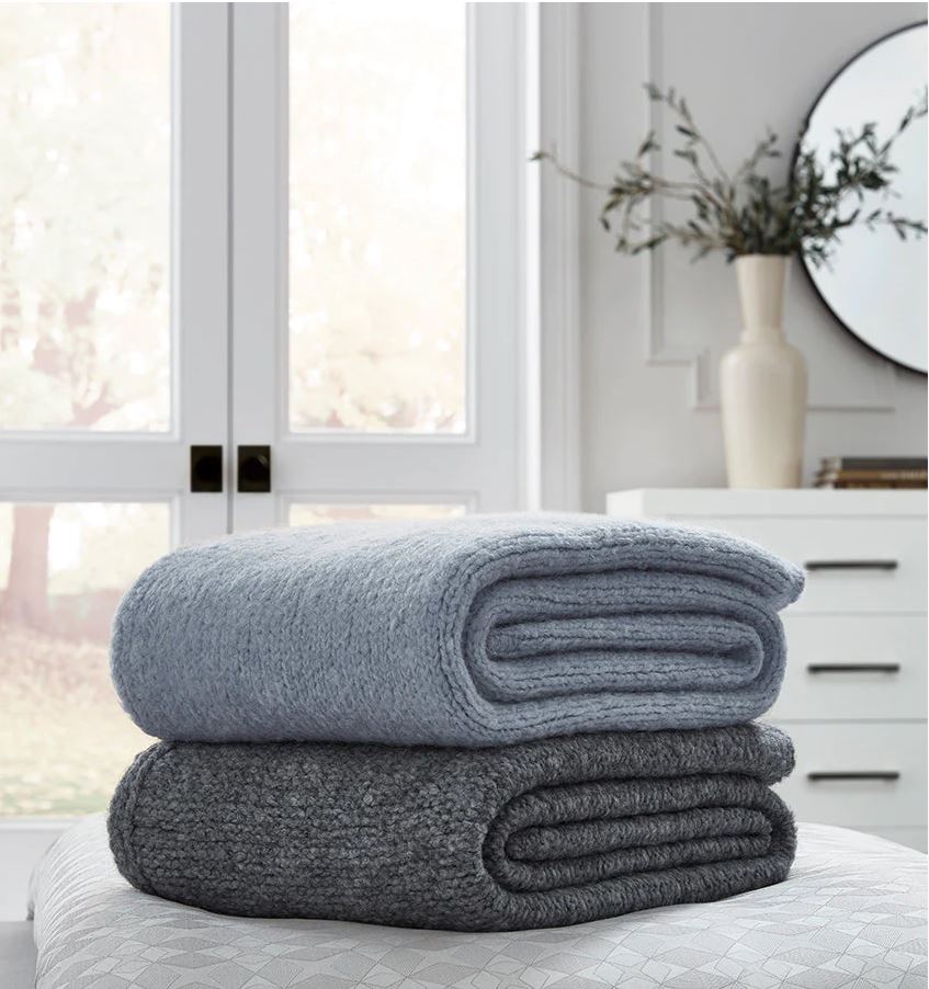 Soft Mohair Wool Throws - Sferra Martina | J Brulee Home