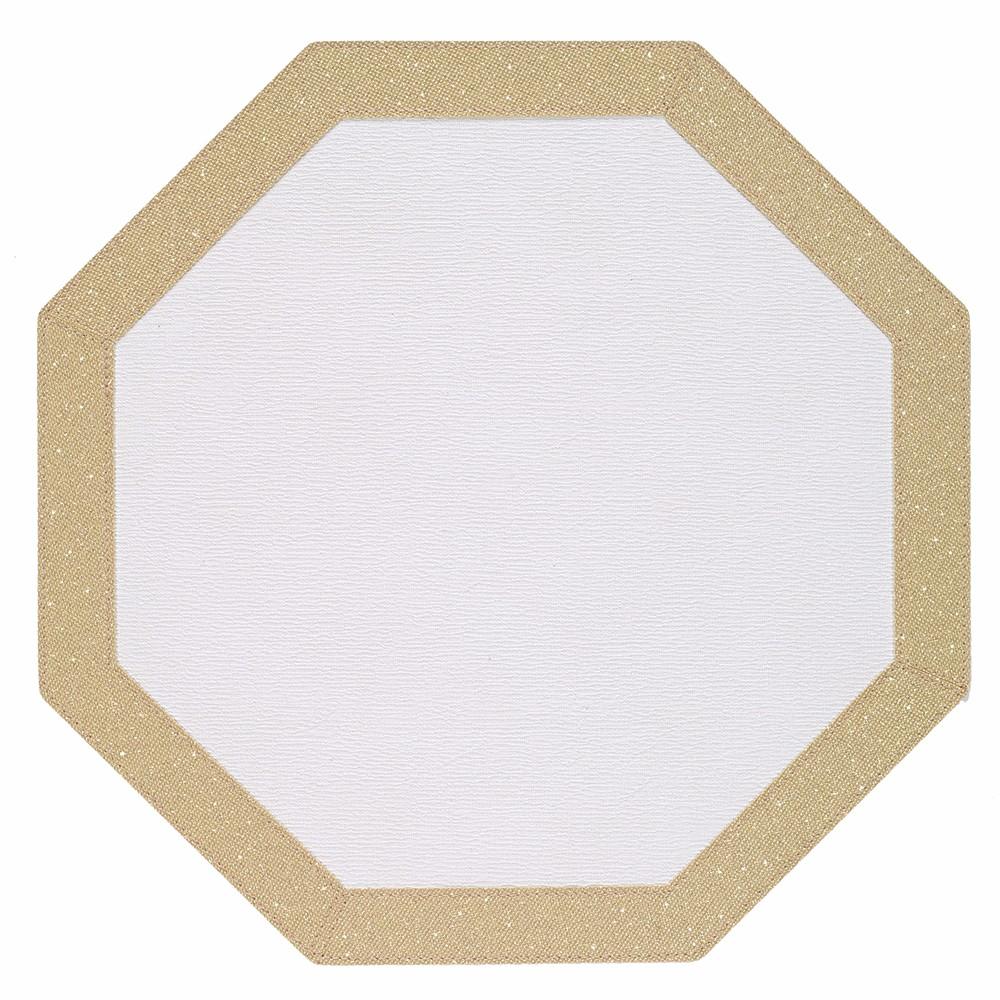 Bodrum Bordino Gold Sparkle Octagon Easy Care Place Mats - Set of 4