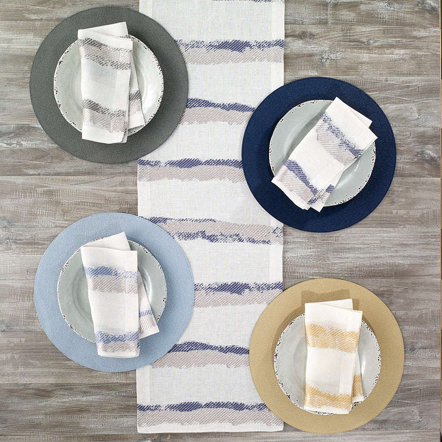 Bodrum Brushstroke Ice Blue Napkins - Set of 4