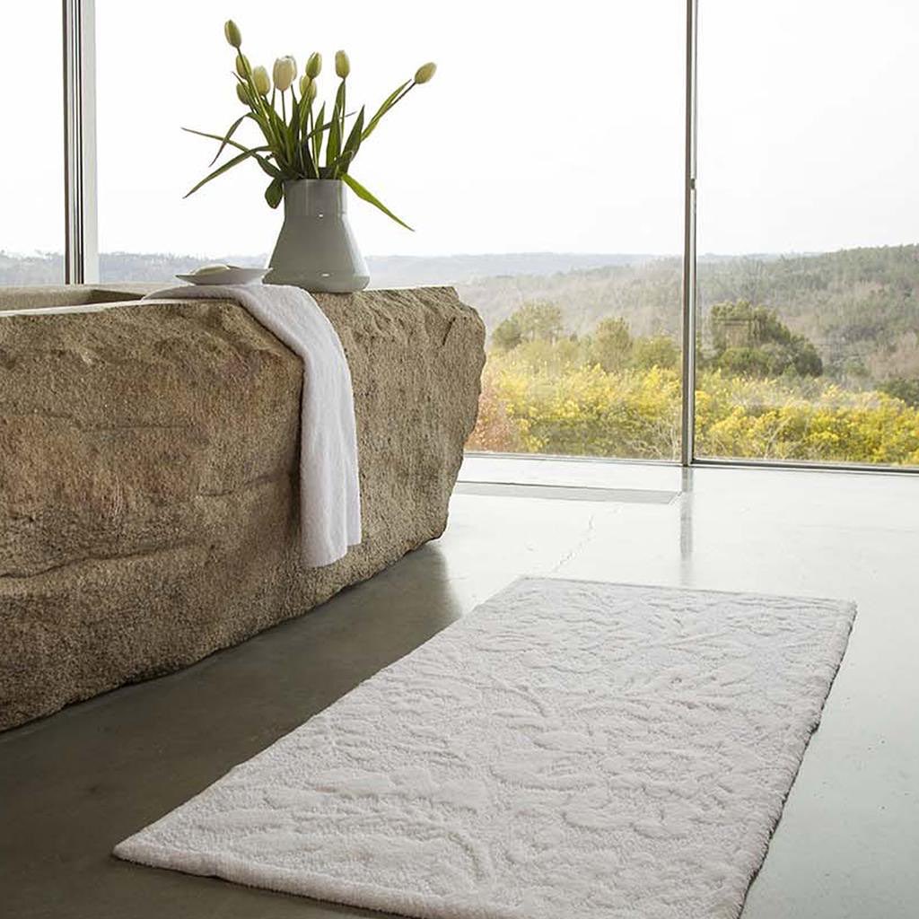 Abyss Habidecor Brighton Sculpted Floral Bath Mat Rugs | J Brulee Home