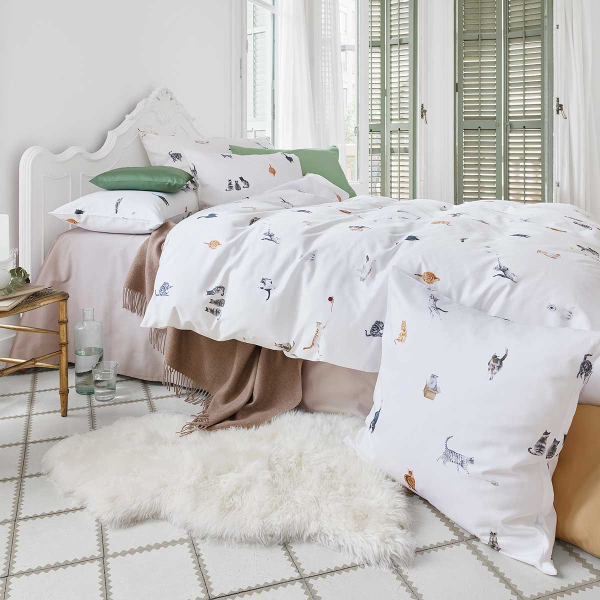 Colorful Cat Print Duvet Covers & Bedding - Schlossberg Minou