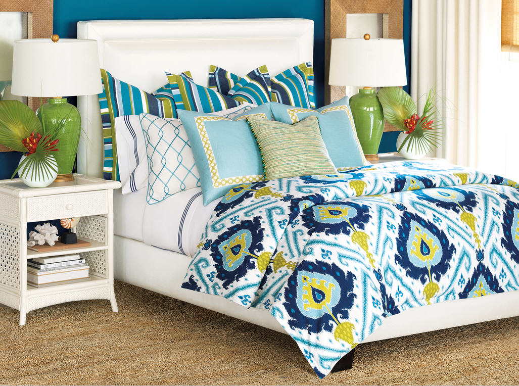 Bright & Bold Blue & White Bedding Set. Barclay Butera Palm Beach