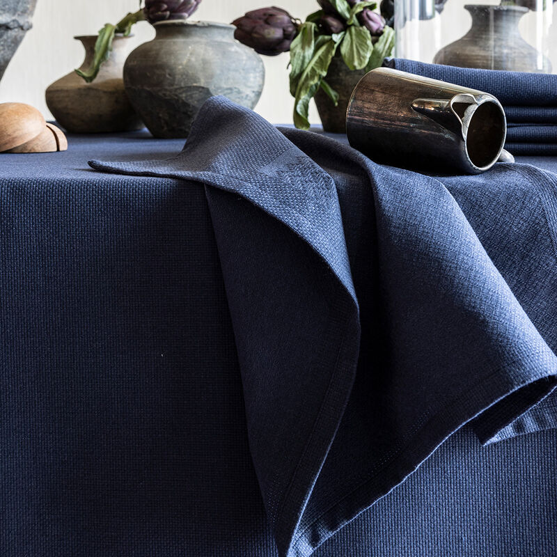 Dark Blue Slow Life Re-Use Linens - Eco-Luxury Dining