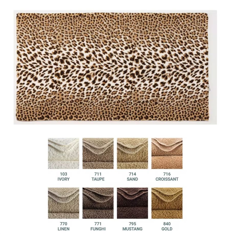 Feline Leopard Bath Rug - Plush Giza Cotton Luxury