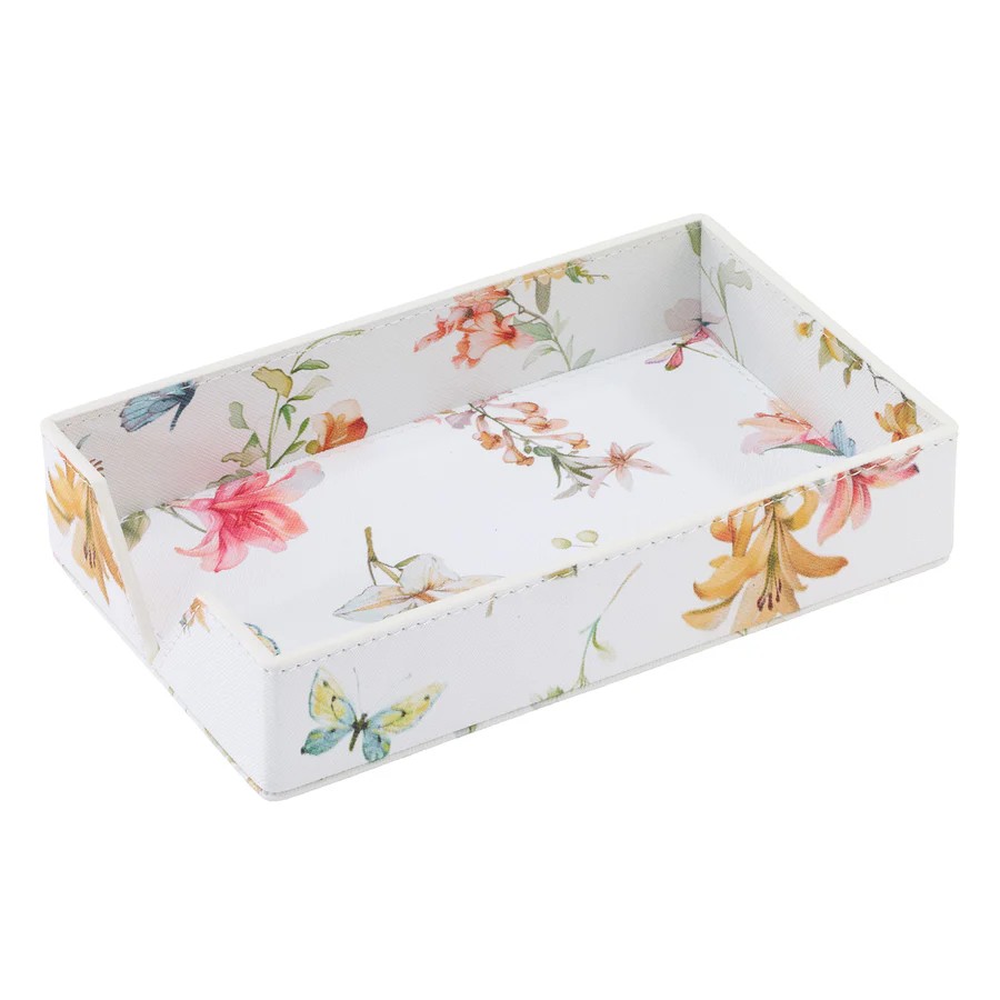 Lily Garden Bathroom Accessories Set - Nature-Inspired Elegance