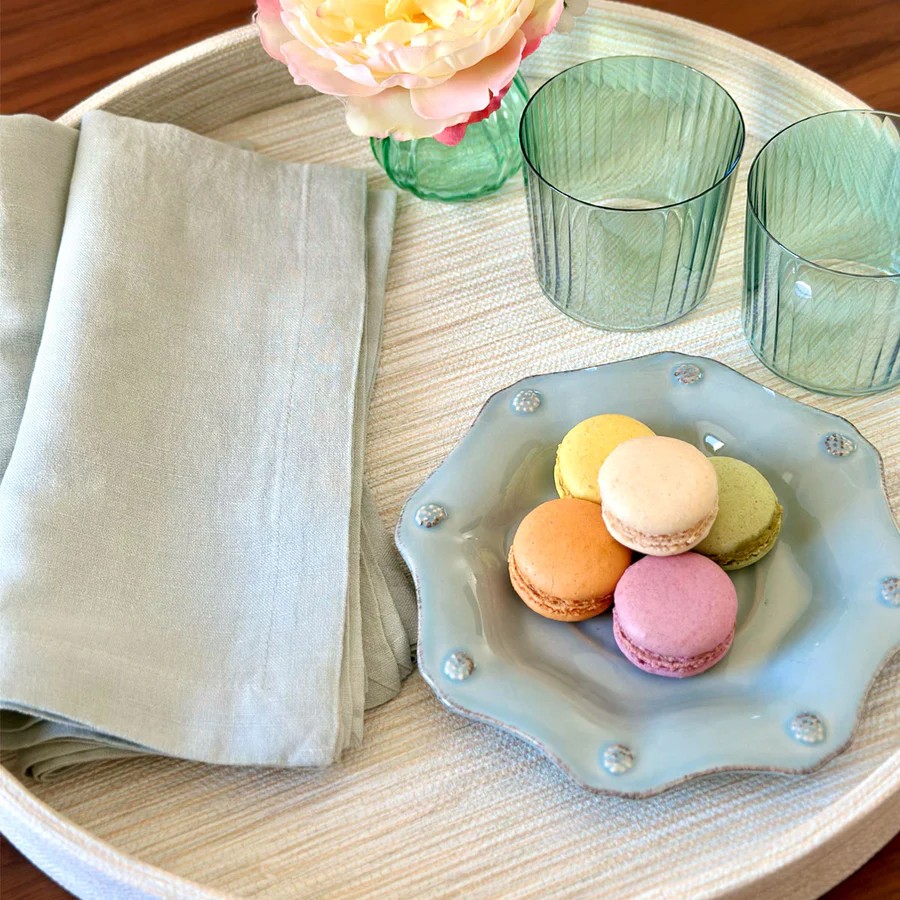 Bodrum Grasscloth Trays - Elegant, Textured Serveware