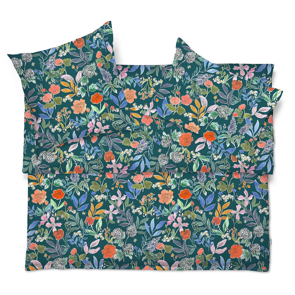 Colorful Green Floral Duvet Covers & Bedding - Schlossberg Lori Vert