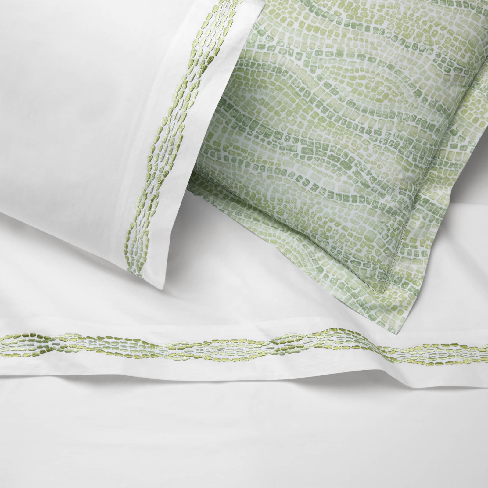 Sferra Cobblestones Willow Green Bedding Set