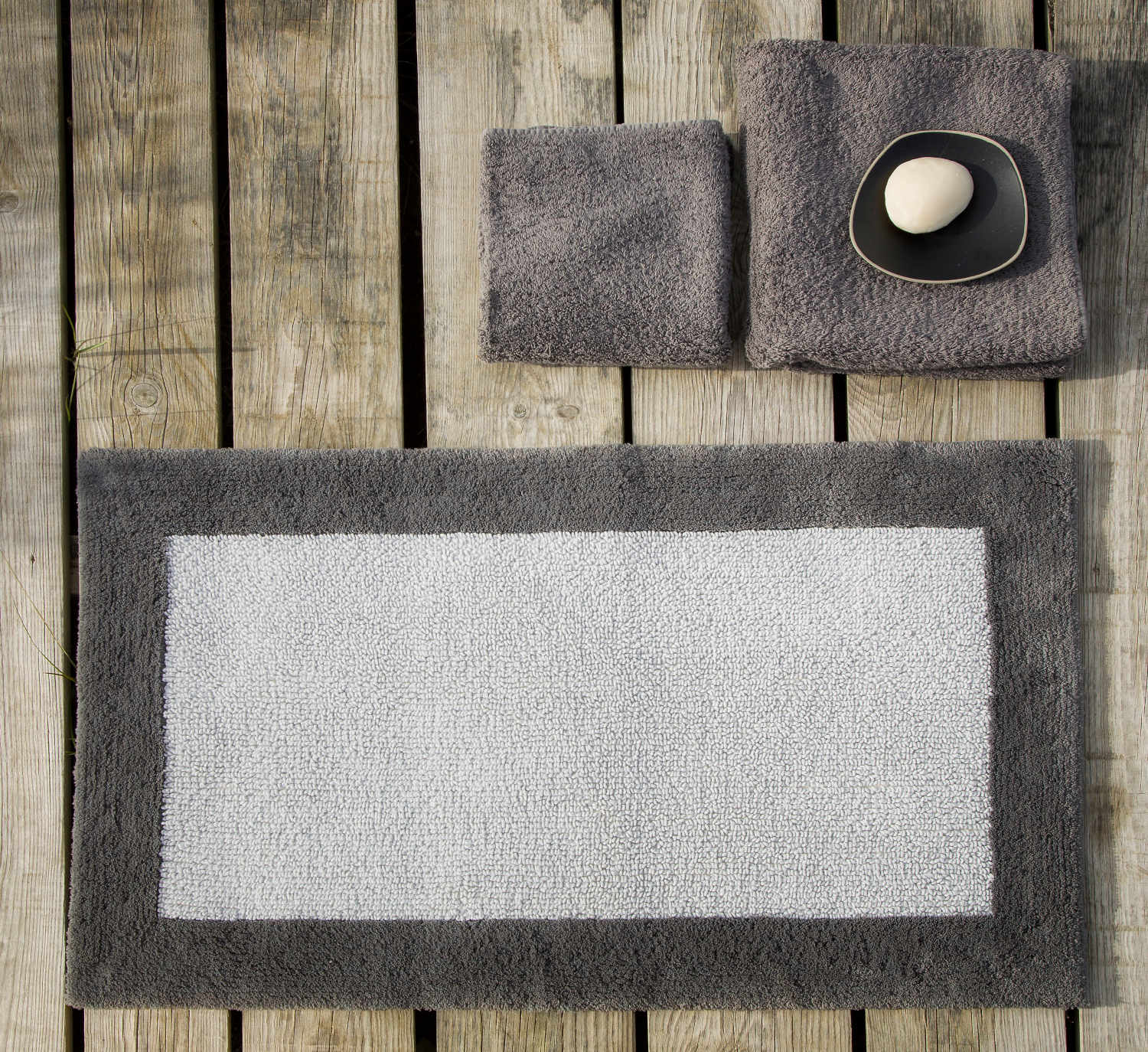 Abyss Habidecor Origine Two Color Bath Rugs | J Brulee Home