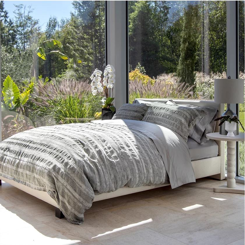 Textured Grey Bedding. St Geneve Sedona Grey | J Brulee Home