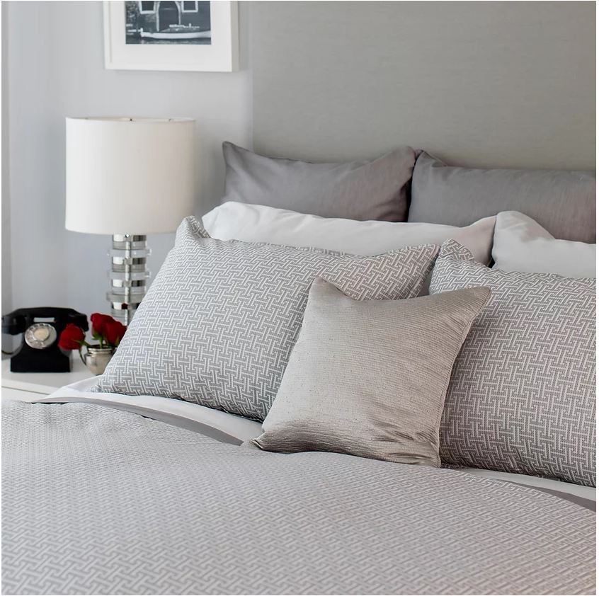 Geometric Grey and White Bedding. St Geneve Tessella | J Brulee Home