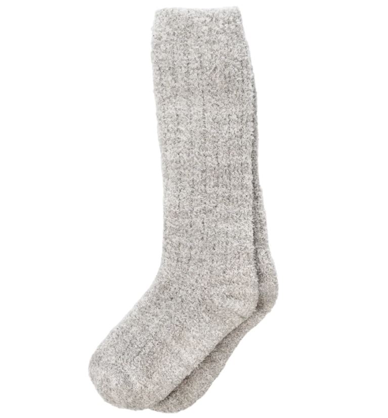 Kashwere Lounge Socks - Heathered Oyster and Bone
