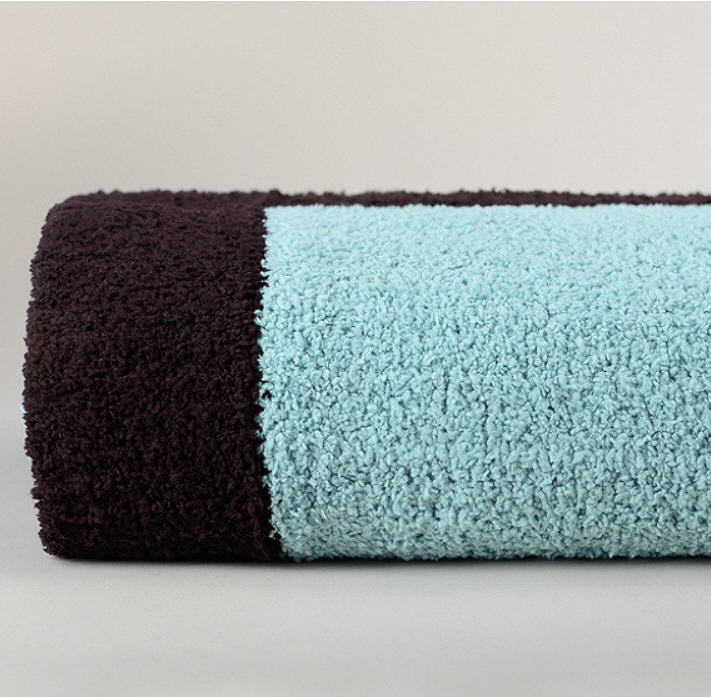 Tender Blue and Chocolate Brown Throw Blanket - Kashwere | J Brulee Home