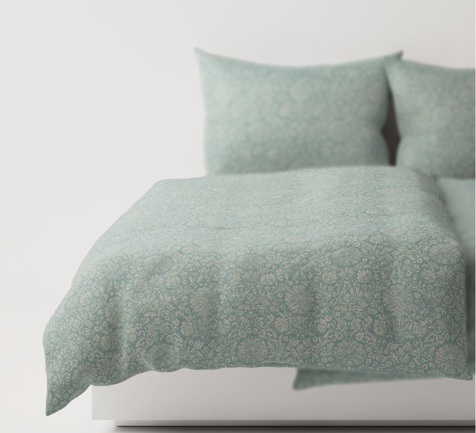 Leitner Fiona Floral Pattern Linen Bedding & Table Linens - J Brulee