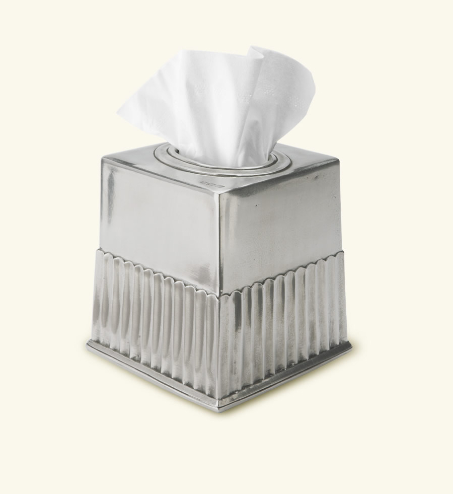 Match Pewter Impero Tissue Box Cover, item 1222.0