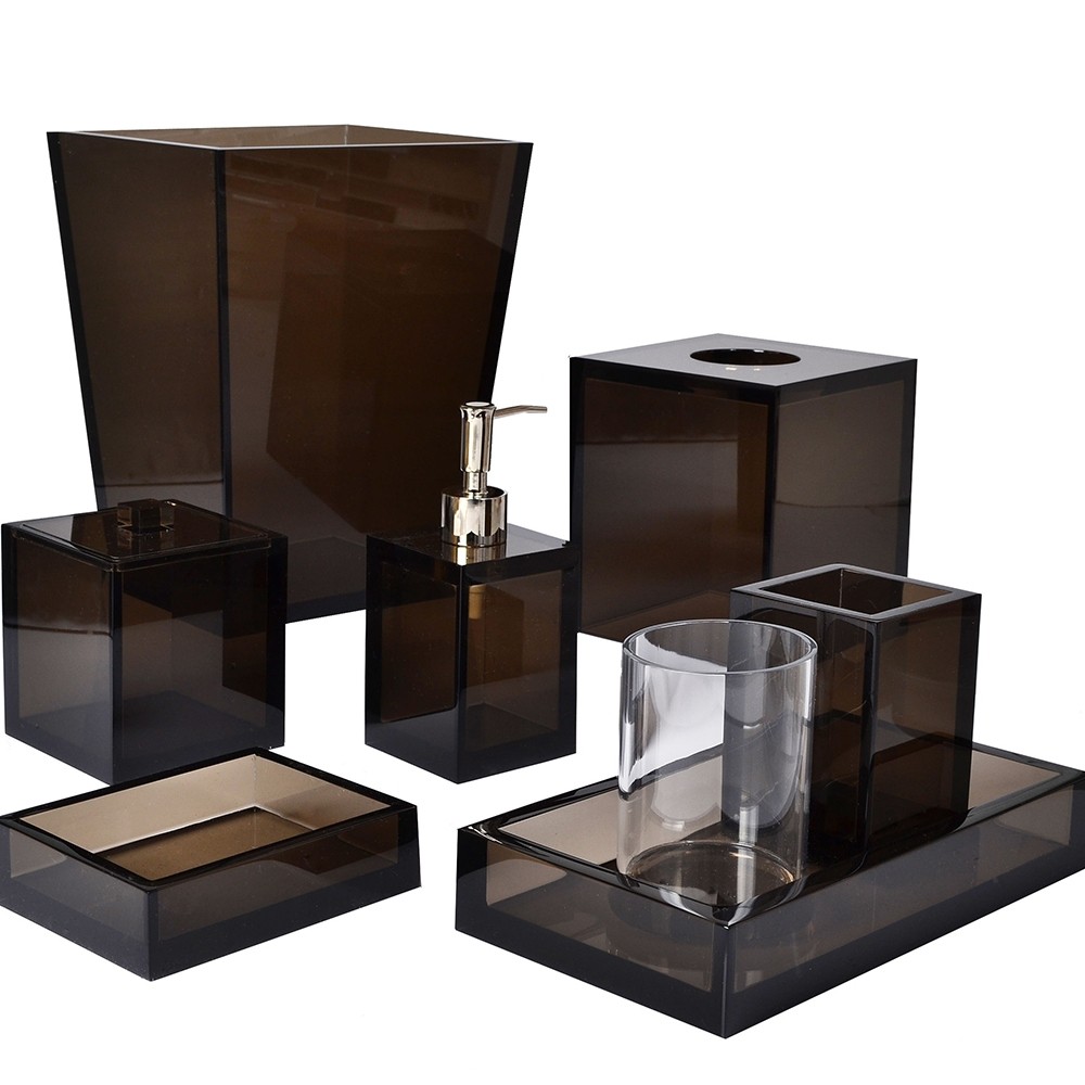 Mike & Ally Ice Smoked: Elegant Brown Bath Accessories