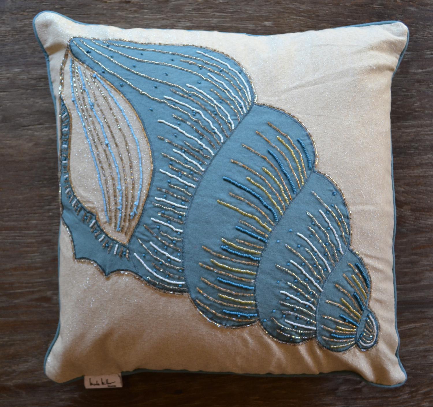 Nicole Miller Seashell Accent Pillow | J Brulee Home