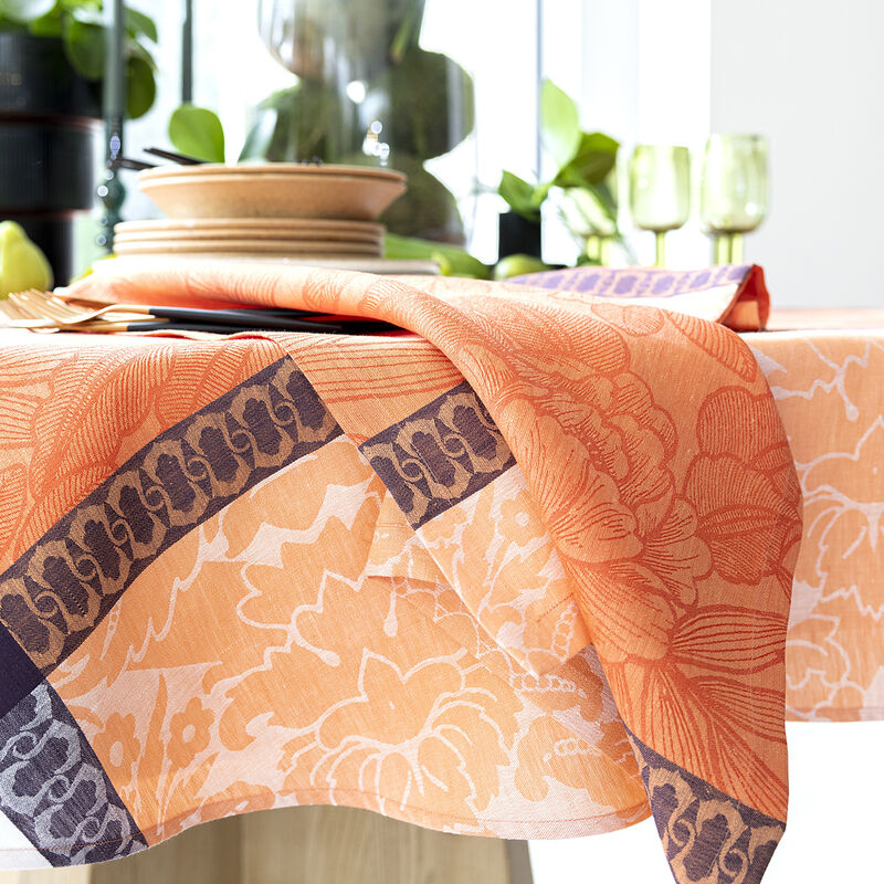 Le Jacquard Francais Escapade Tropicale Orange Table Linens | J Brulee