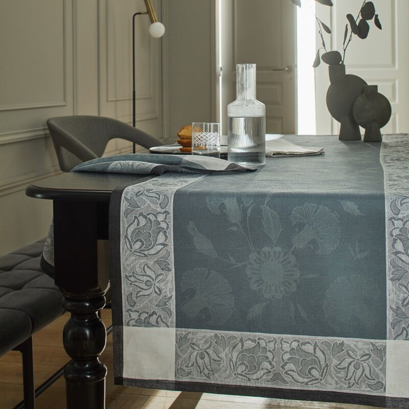 Le Jacquard Francais Ottomane Slate Table Linens | J Brulee