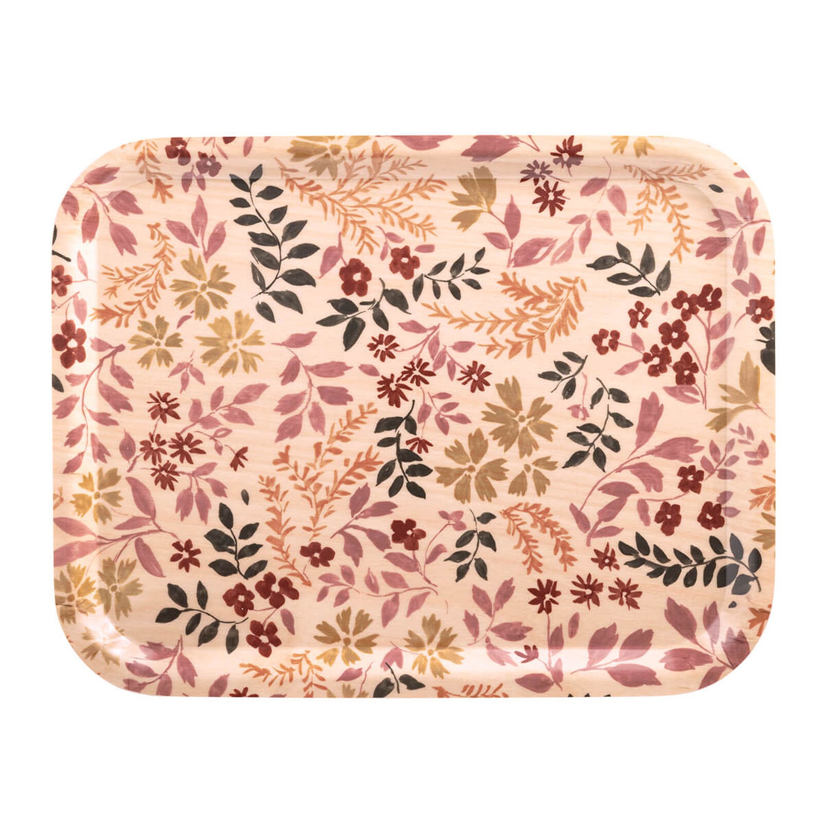 Campagne Pink Floral Tray - 11x14 Birch Serving Tray
