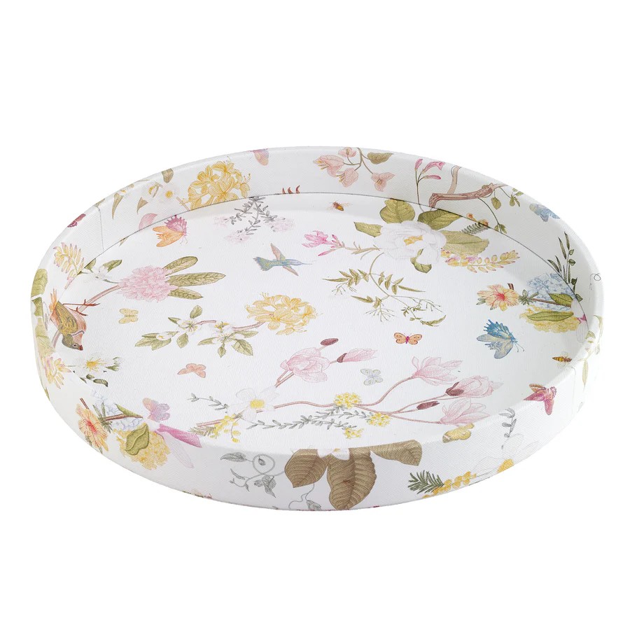 Pastel Garden Trays - Elegant Floral Serving Trays