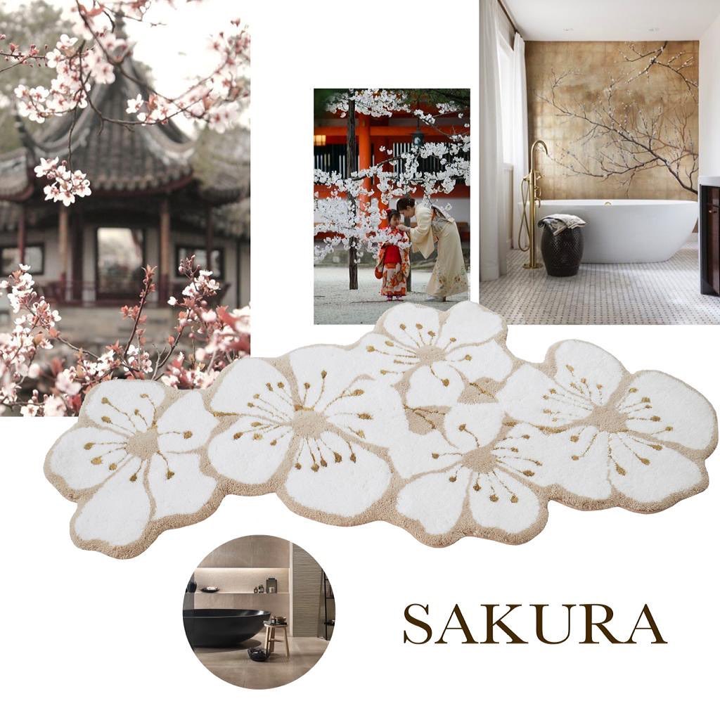 Cherry Blossom Rug - Abyss Habidecor Sakura | J Brulee Home