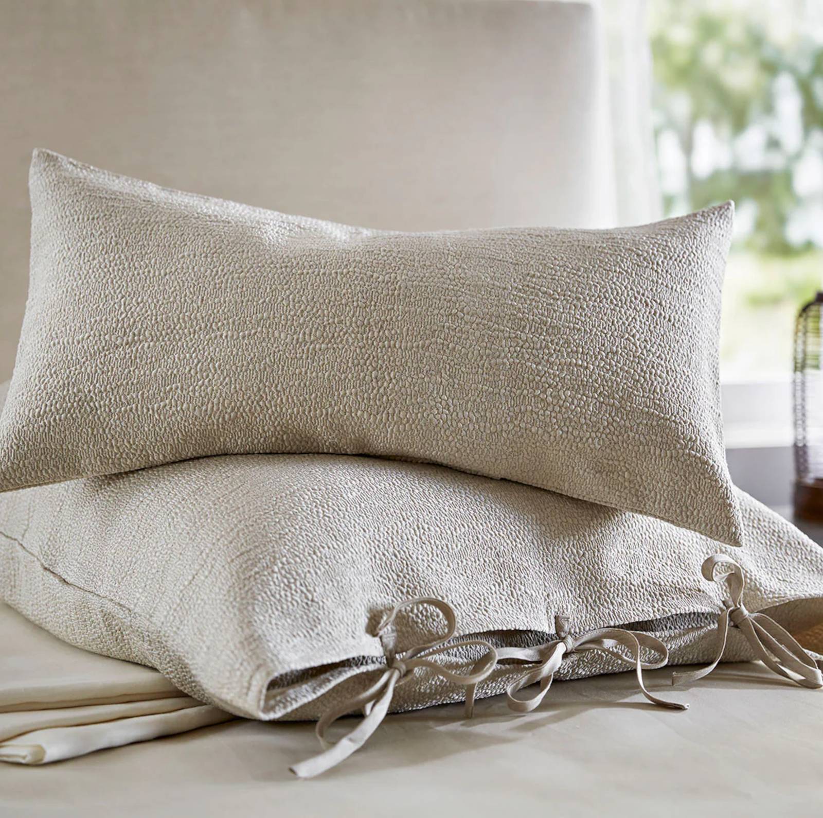 The Purists Sumi Platinum - Silk, Linen & Cotton Bedding Set