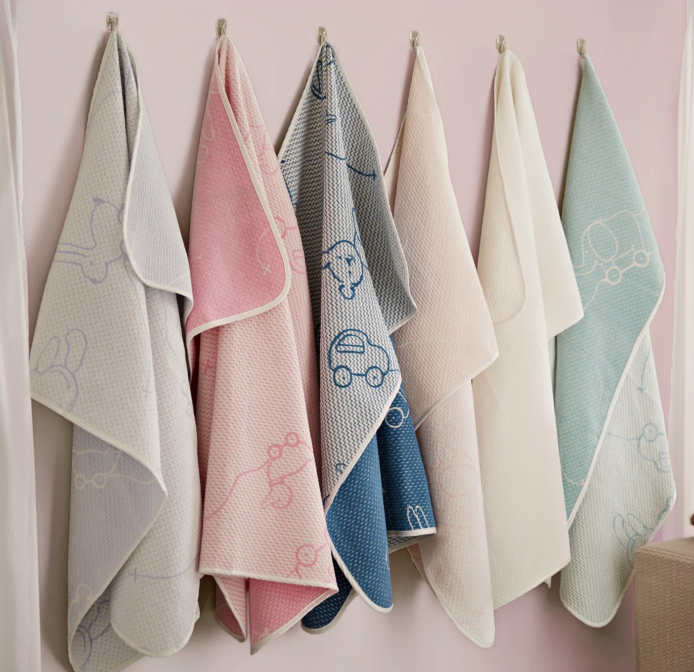 Wheels Baby Blanket - Soft Cotton, Made in Italy