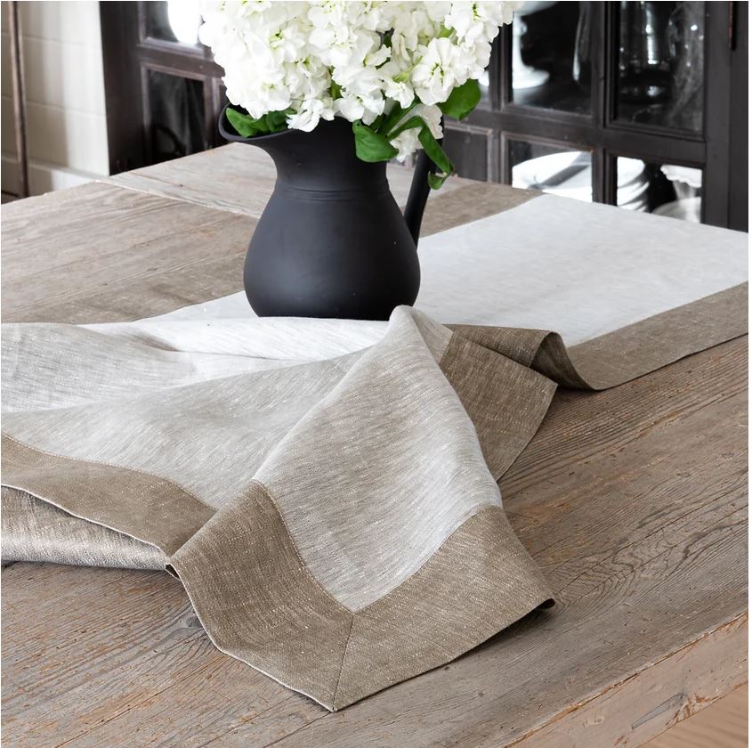 St Geneve Eden Linen Table Linens | J Brulee Home