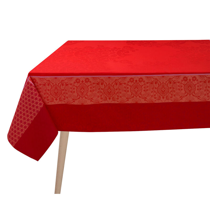 Le Jacquard Francais Voyage Iconique Red Table Linens | J Brulee Home