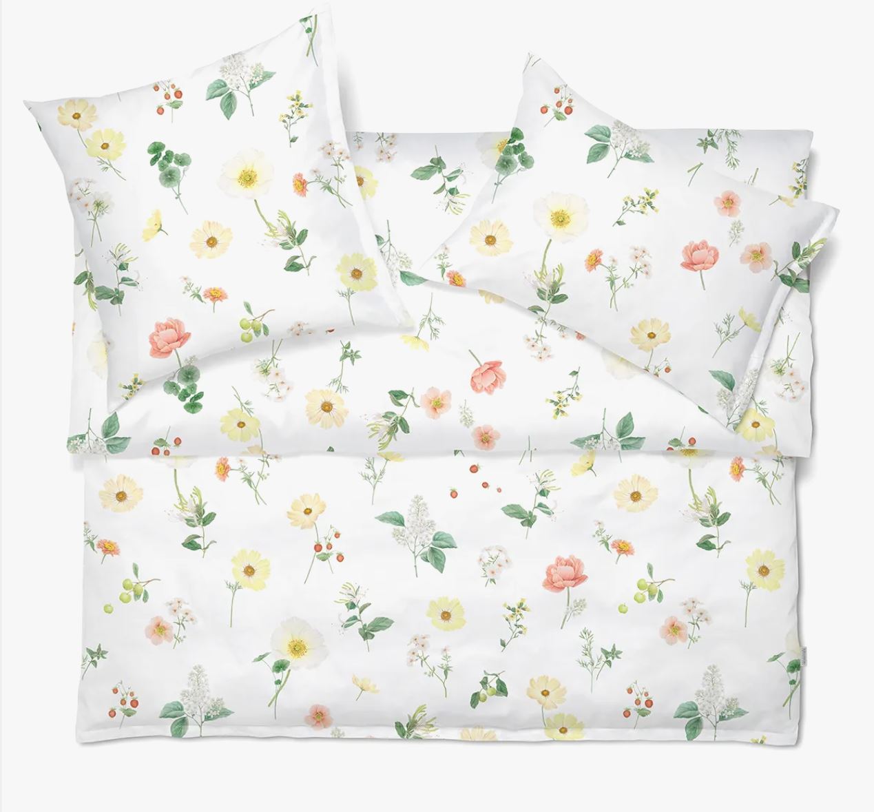 Schlossberg Zinnia Blanc Bedding | Summer Floral Elegance