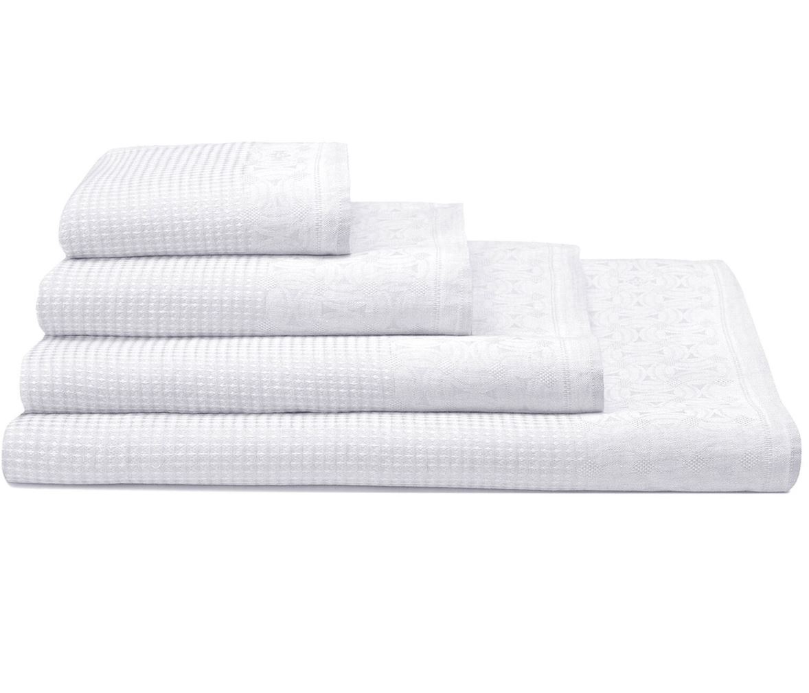 Lula White Linen Towels - French Spa Elegance