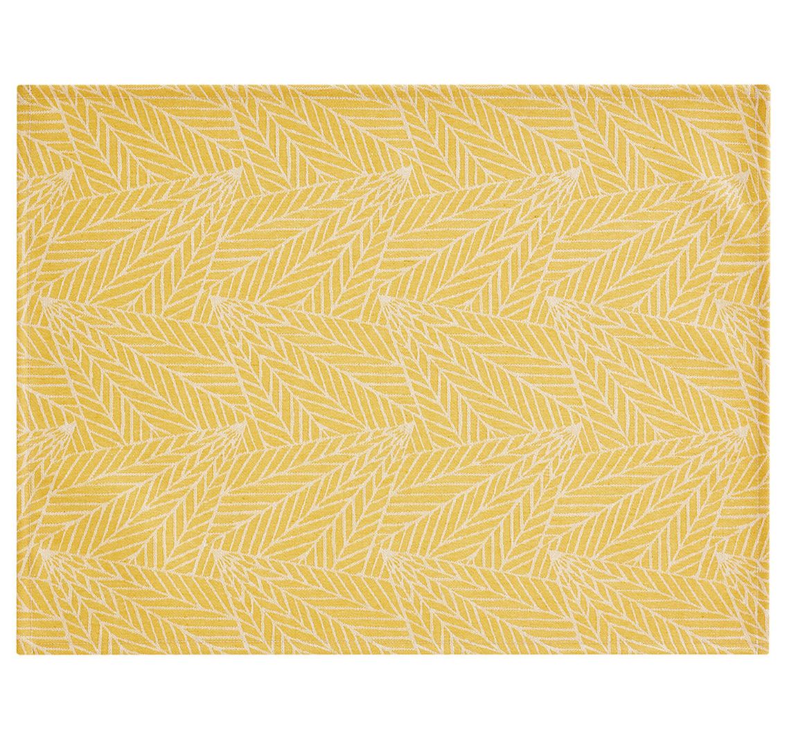 Feuilles Yellow Placemats - Bold Eco-Friendly Design