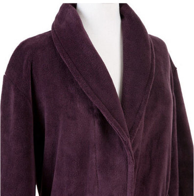 Dark Purple Bath Robe. Pine Cone Hill Sheepy Fleece Plum | J Brulee